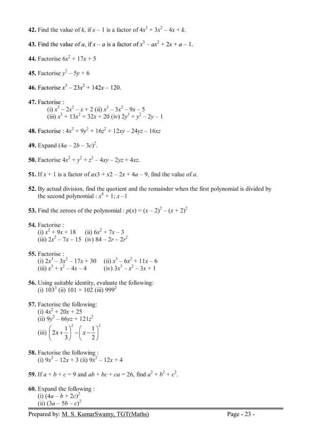 Maths class-ix-question-bank | PDF | Physics | Science