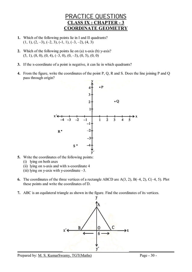 Maths class-ix-question-bank | PDF | Physics | Science