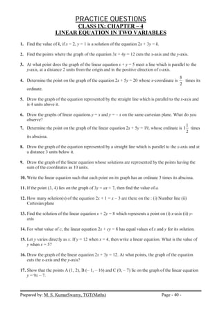 Maths class-ix-question-bank | PDF
