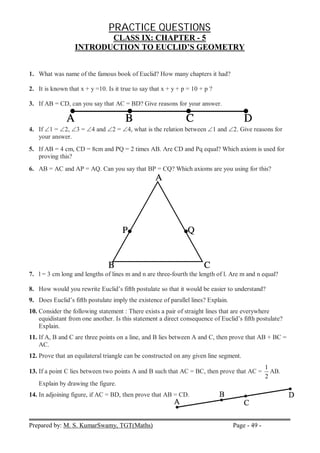 Maths class-ix-question-bank | PDF