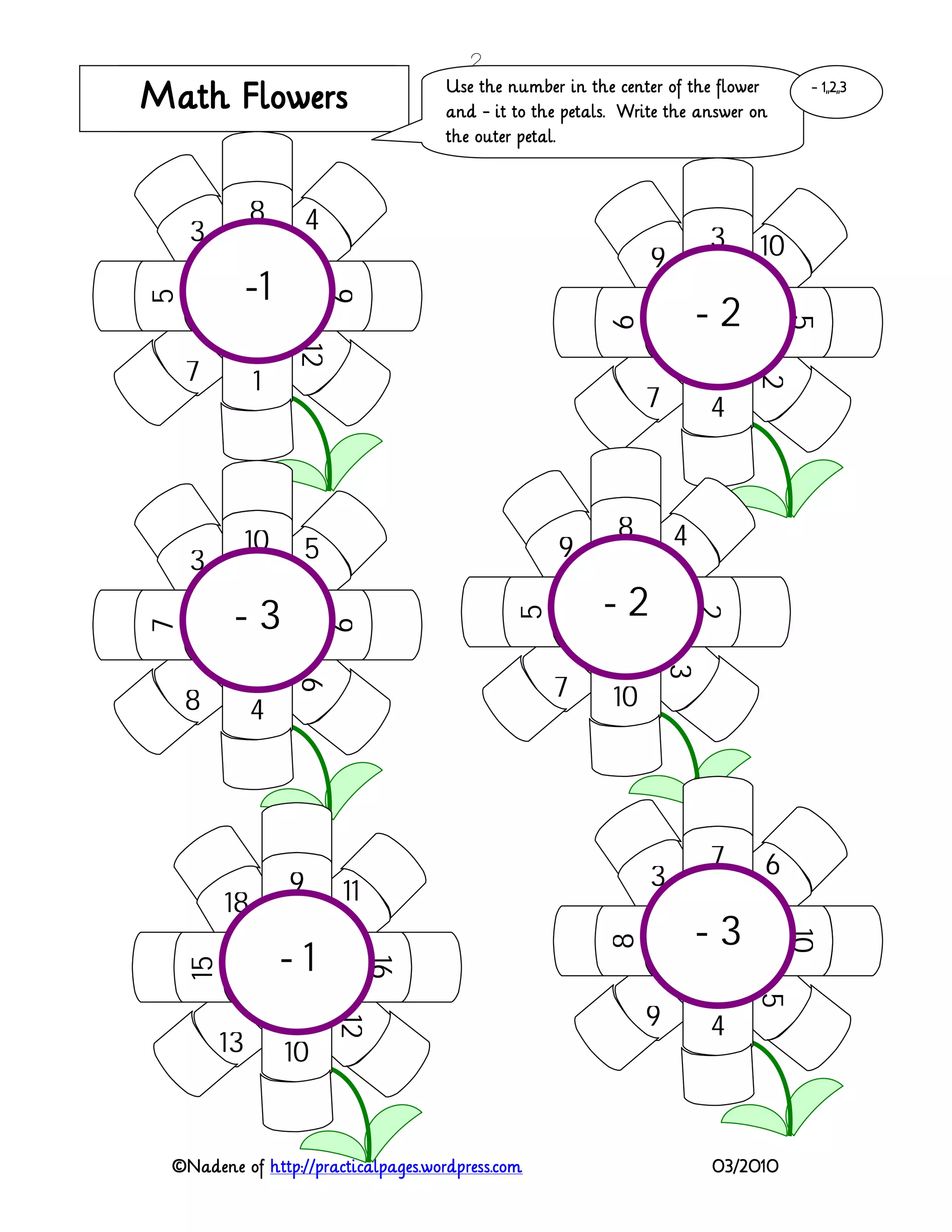 Maths flowers | PDF