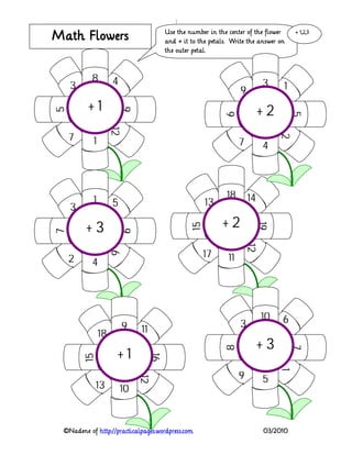 Maths flowers | PDF