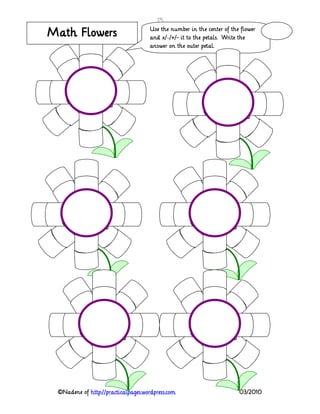 Maths flowers | PDF