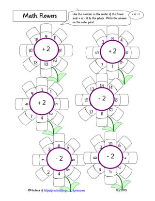 Maths flowers | PDF