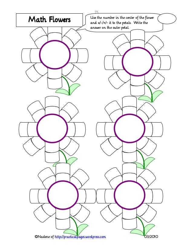 maths-flowers-13-638.jpg (638×826) | Aprender las tablas de multiplicar ...