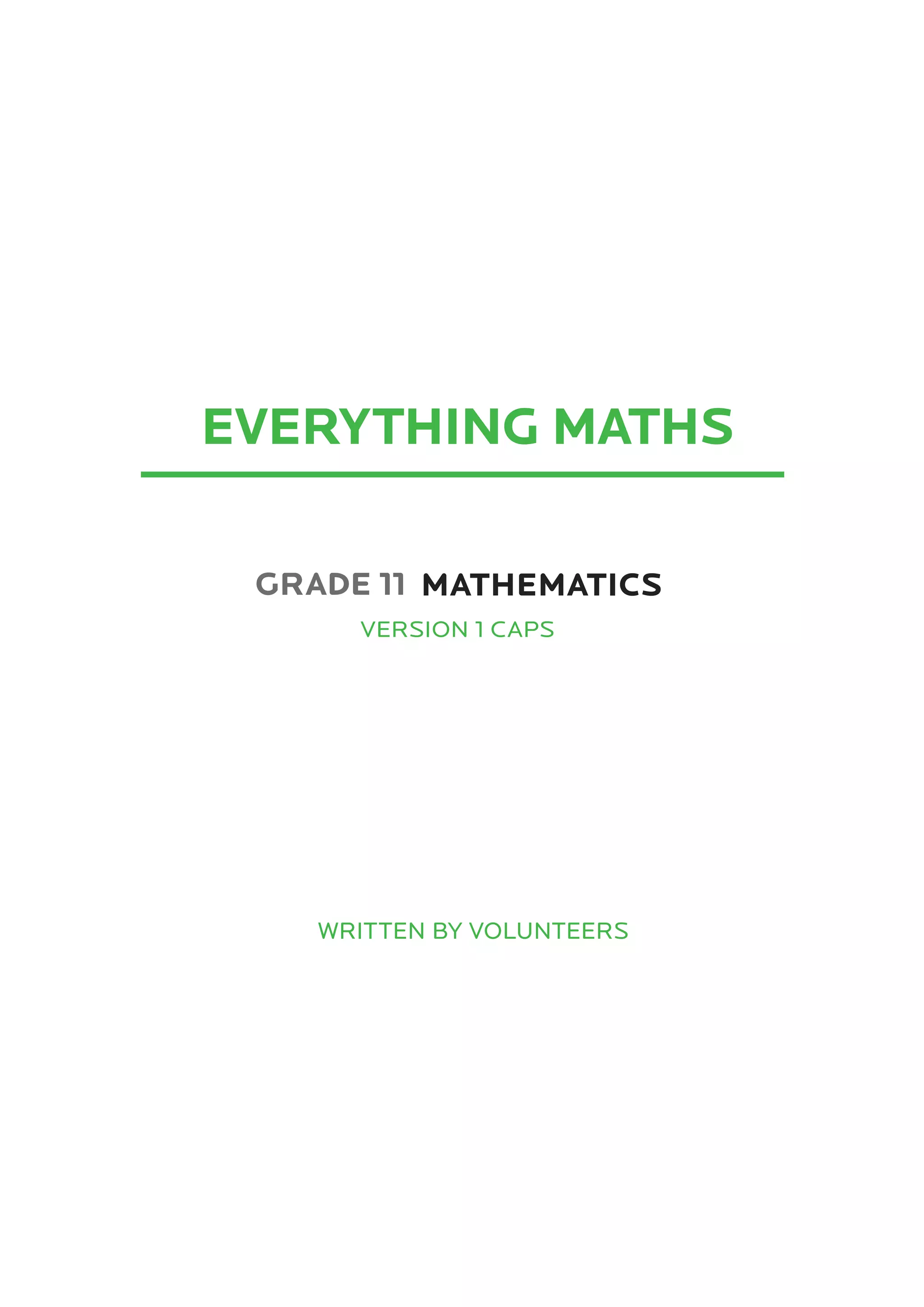 Maths gr11-web | PDF