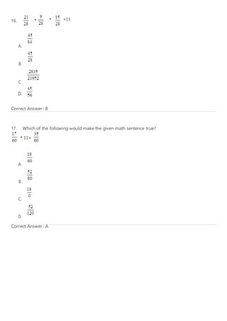 CLASS V SLATE MATHS WITH KEY | PDF