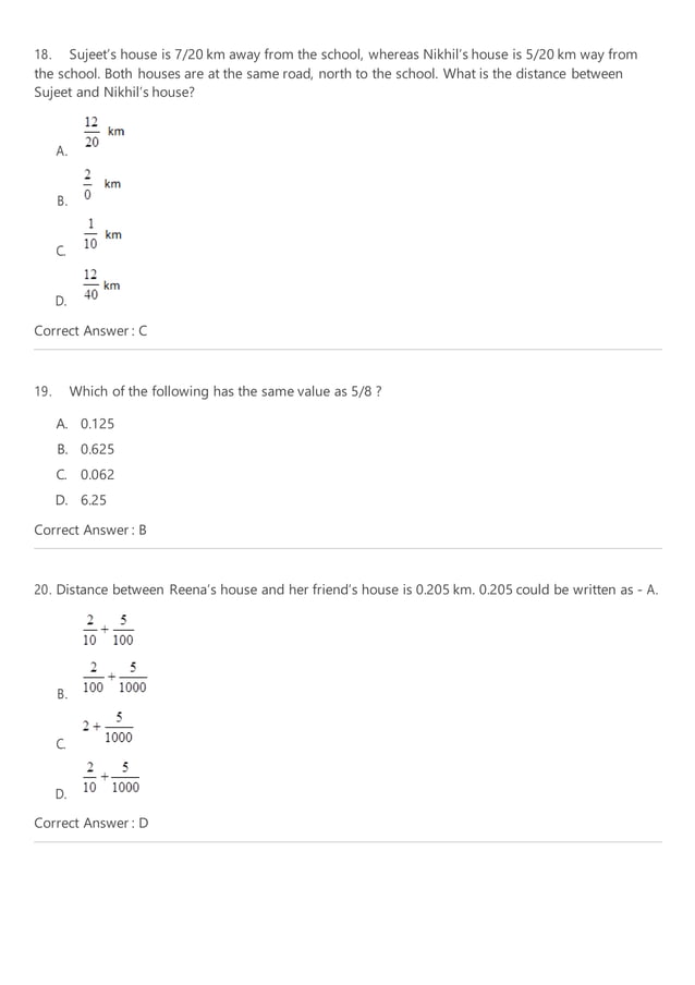 CLASS V SLATE MATHS WITH KEY | PDF