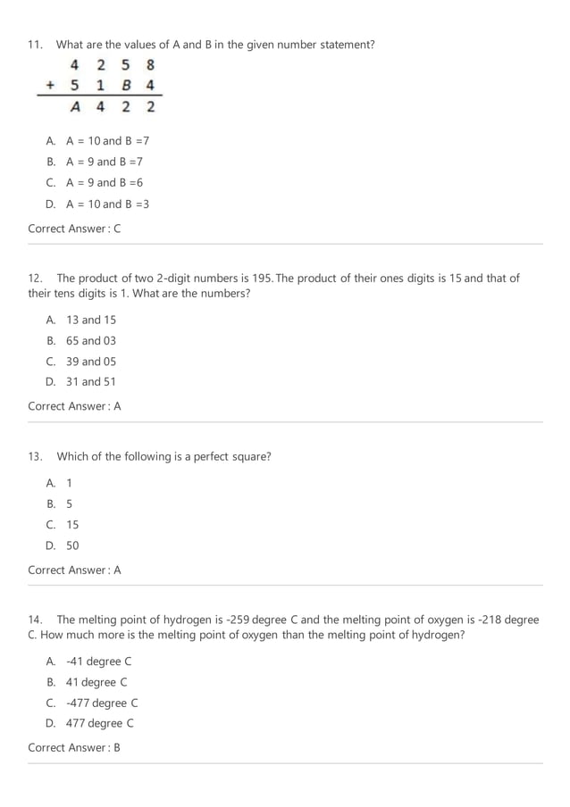CLASS VIII SLATE MATHS WITH KEY | DOCX | Chemistry | Science