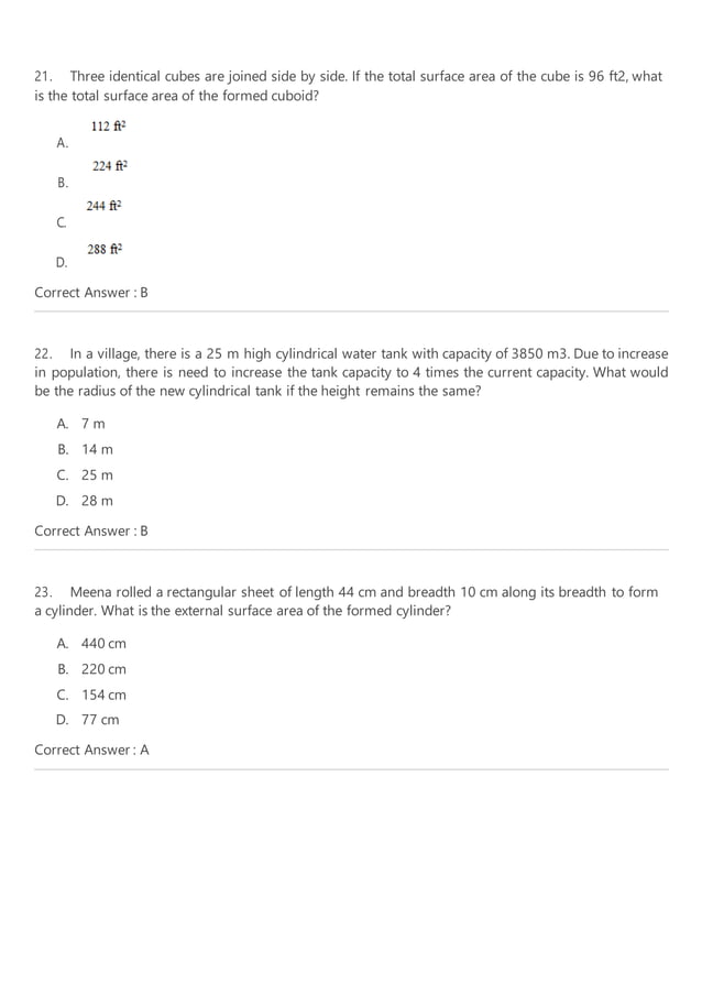 CLASS VIII SLATE MATHS WITH KEY | DOCX | Chemistry | Science