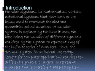 Maths number system | PPTX