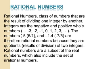 Maths number system | PPTX