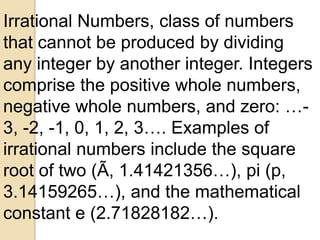 Maths number system | PPTX