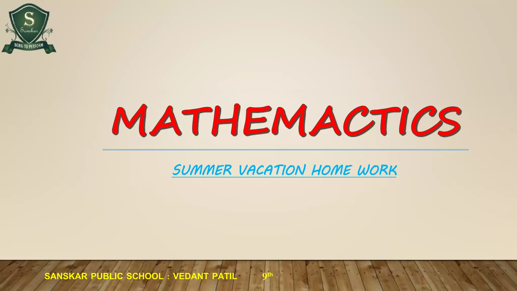 Mathematics Chapter 2 Polynomials | Class 9th | PPT | PPTX