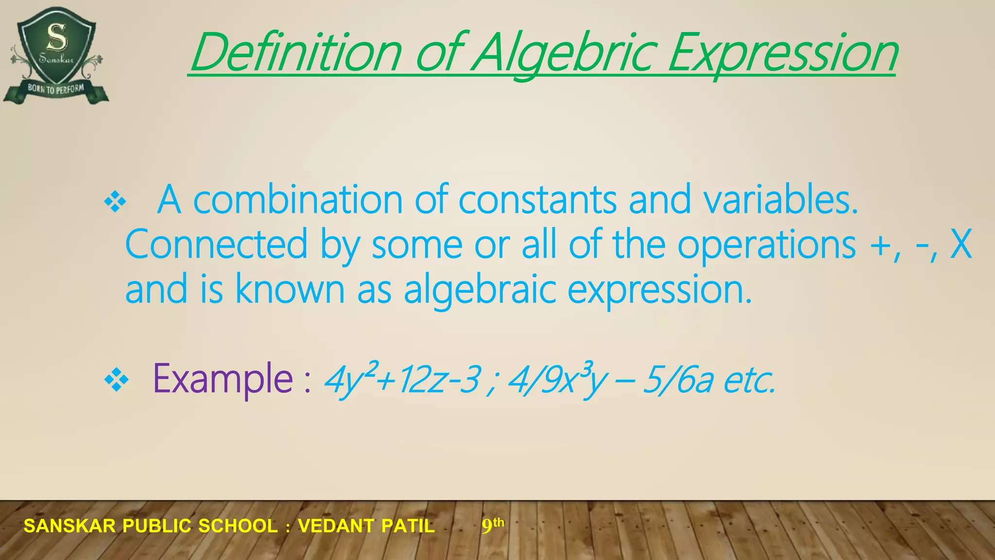 Mathematics Chapter 2 Polynomials | Class 9th | PPT | PPTX