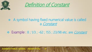 Mathematics Chapter 2 Polynomials | Class 9th | PPT | PPTX