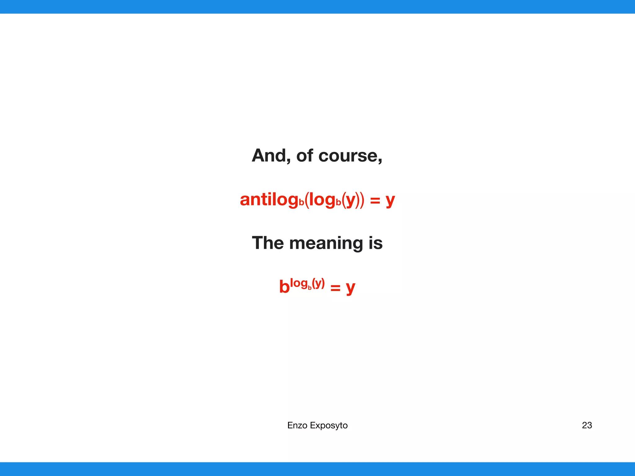 MATHS SYMBOLS - EXPONENTIALS + LOGARITHMS and THEIR PROPERTIES | PPT