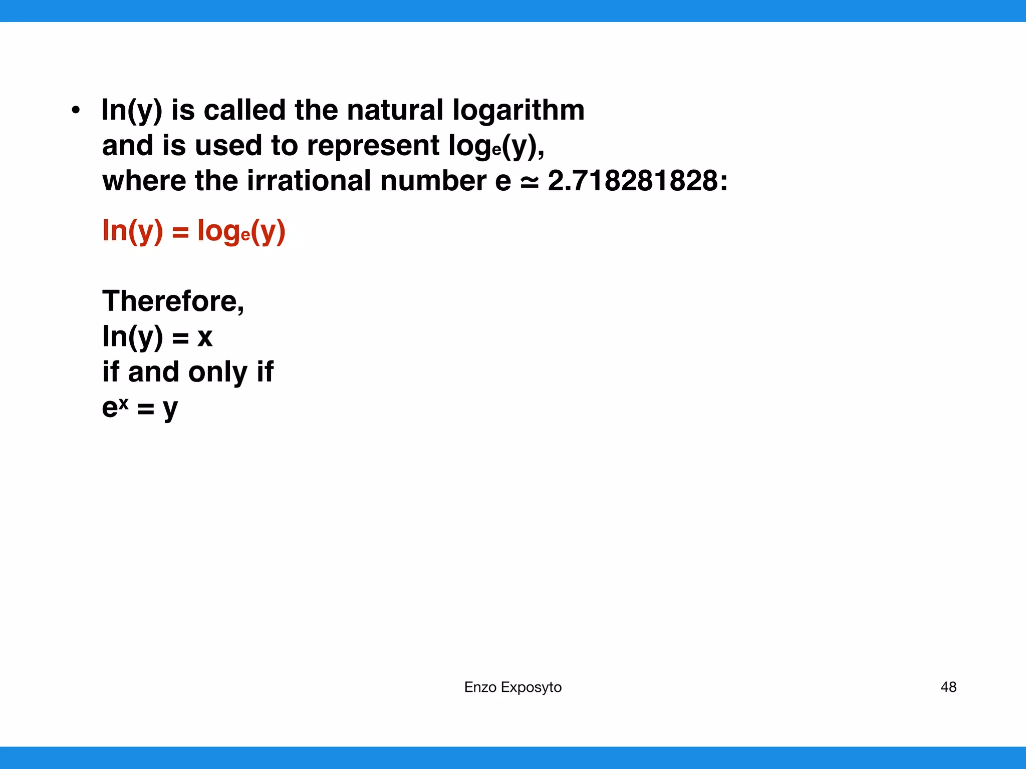 MATHS SYMBOLS - EXPONENTIALS + LOGARITHMS and THEIR PROPERTIES | PPT