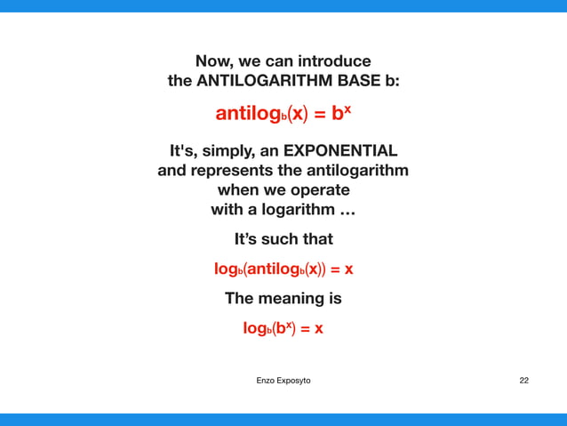 MATHS SYMBOLS - EXPONENTIALS + LOGARITHMS and THEIR PROPERTIES | PPT