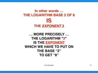 MATHS SYMBOLS - #2 - EXPONENTIALS and LOGARITHMS | PDF