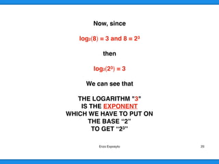 MATHS SYMBOLS - #2 - EXPONENTIALS and LOGARITHMS | PDF