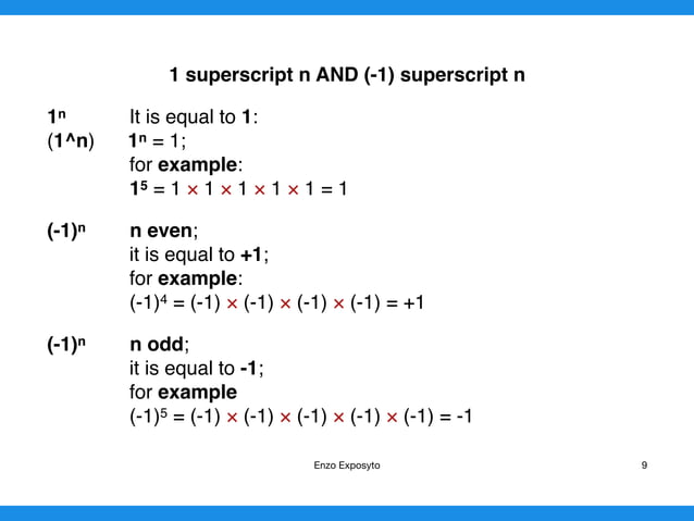MATHS SYMBOLS - PROPERTIES of EXPONENTS | PPT