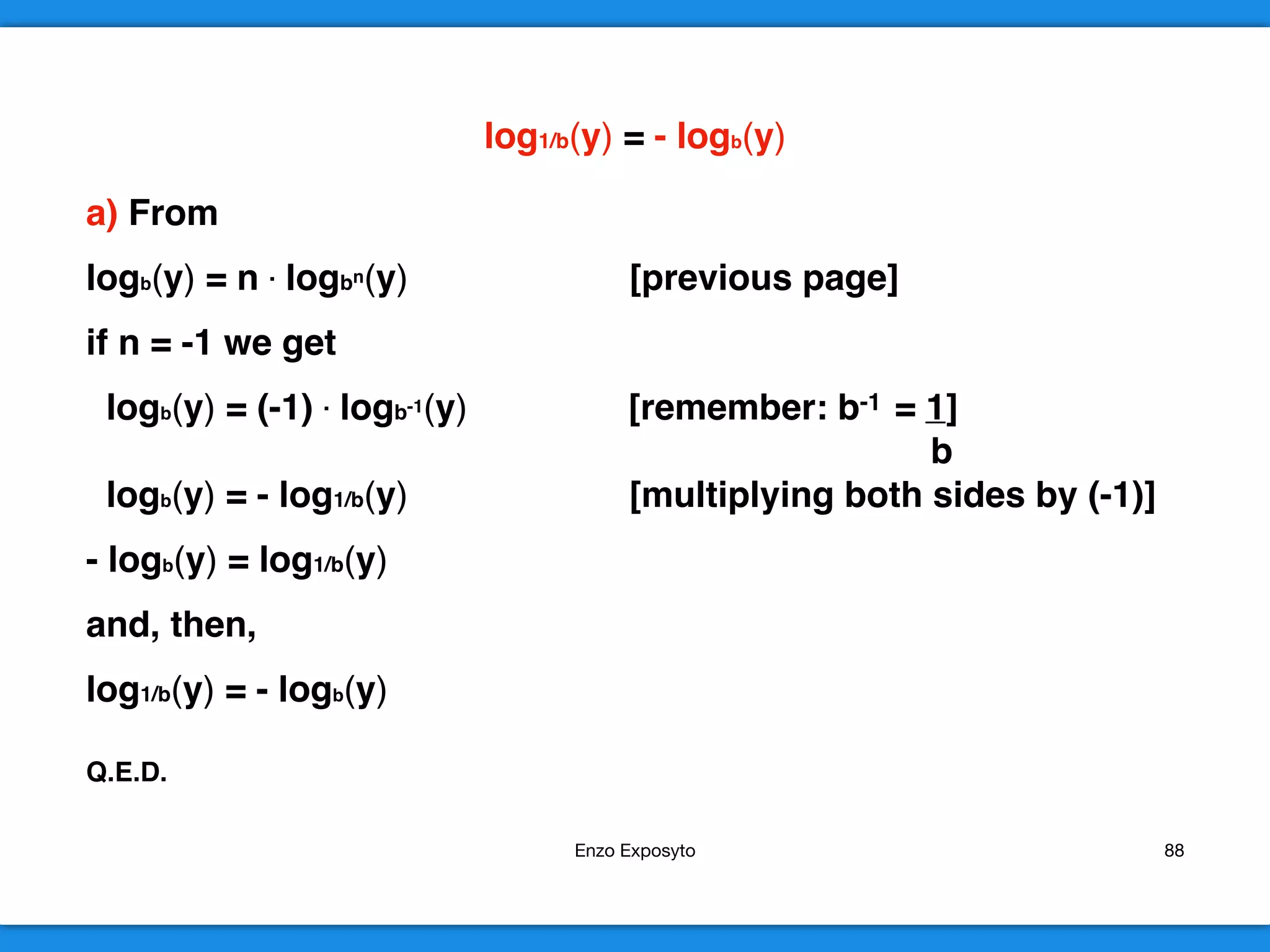 MATHS SYMBOLS - #8 - LOGARITHMS, CHANGE of BASE - PROOFS | PPT