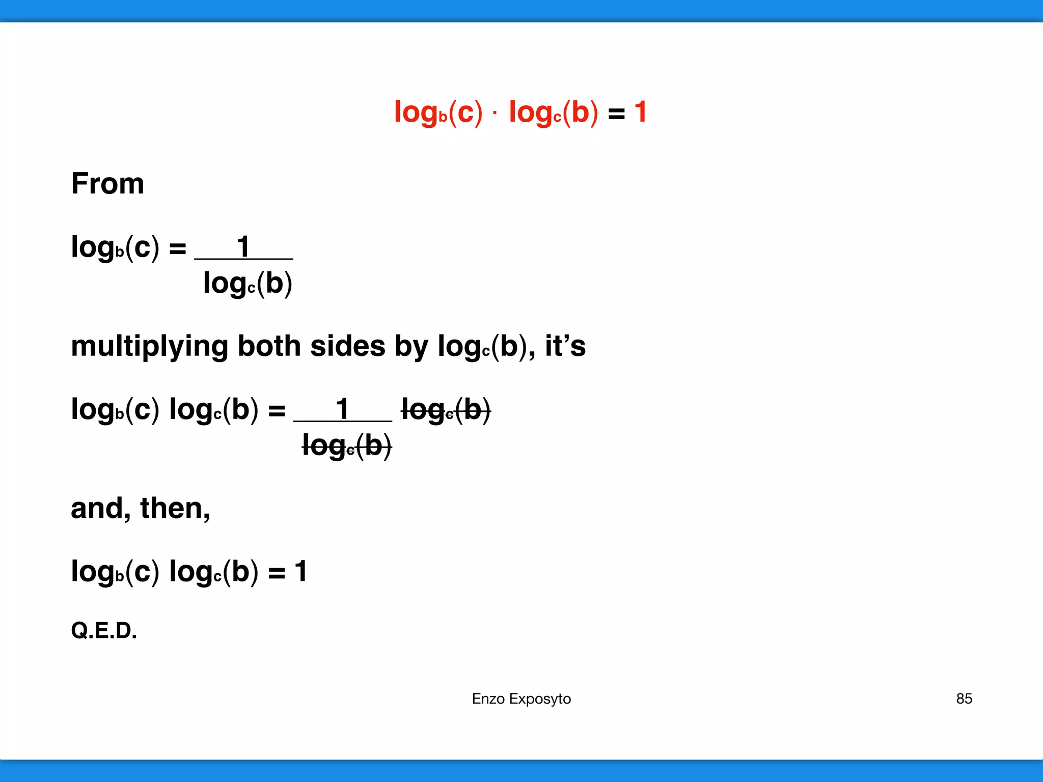 MATHS SYMBOLS - #8 - LOGARITHMS, CHANGE of BASE - PROOFS | PPT
