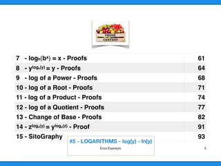 MATHS SYMBOLS - #5 - LOGARITHMS - LOG(y) - LN(y) - THEIR PROPERTIES ...