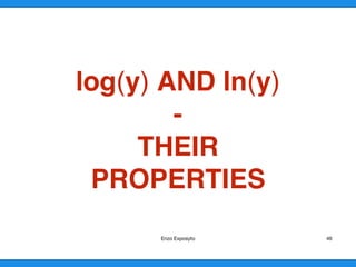 MATHS SYMBOLS - #5 - LOGARITHMS - LOG(y) - LN(y) - THEIR PROPERTIES ...