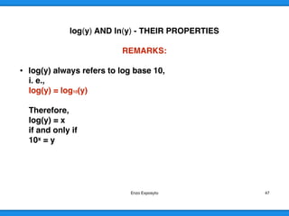 MATHS SYMBOLS - #5 - LOGARITHMS - LOG(y) - LN(y) - THEIR PROPERTIES ...