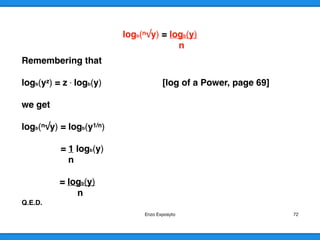 MATHS SYMBOLS - #6 - LOGARITHMS, LOG of a POWER, LOG of a ROOT - PROOFS