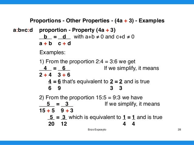 MATHS SYMBOLS - PROPORTIONS - FIRST PROPERTIES - MANY OTHER PROPERTIES
