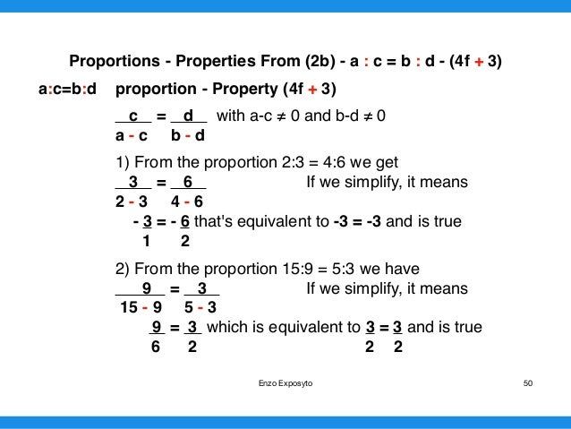 MATHS SYMBOLS - PROPORTIONS - FIRST PROPERTIES - MANY OTHER PROPERTIES