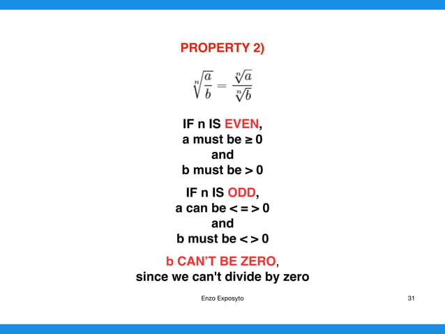 MATHS SYMBOLS - ROOTS and THEIR PROPERTIES | PPT