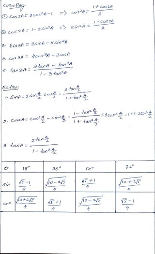 REMEDIAL MATHAMATICS PHARM D 1ST YEAR FORMULA'S | PDF