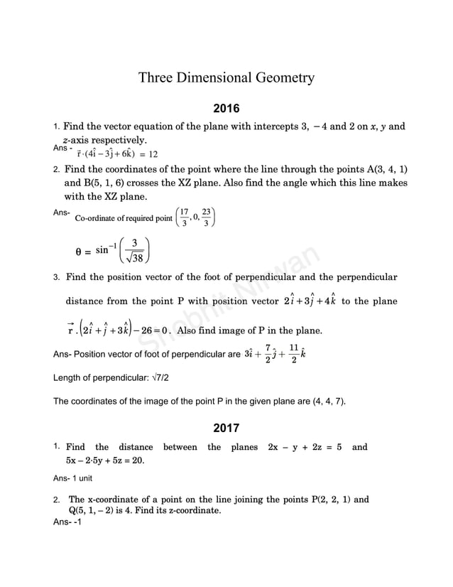 Maths 12th Chapterwise PYQs_Shobhit Nirwan.pdf | Gardening | Home & Garden