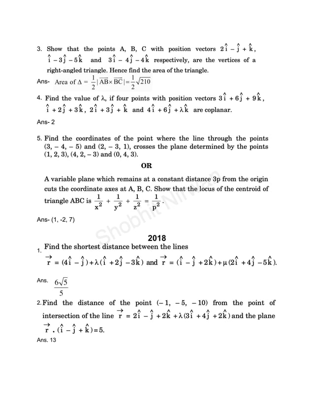 Maths 12th Chapterwise PYQs_Shobhit Nirwan.pdf | Gardening | Home & Garden
