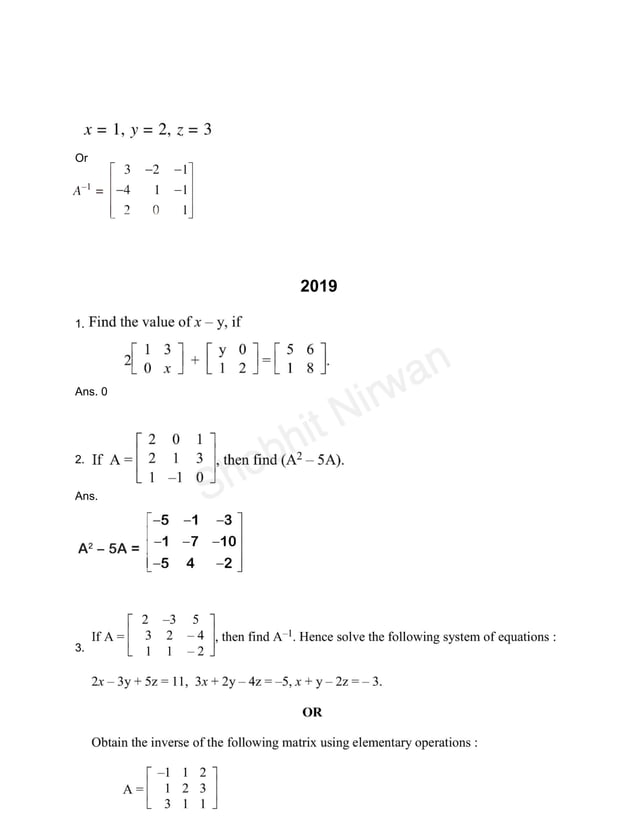 Maths 12th Chapterwise PYQs_Shobhit Nirwan.pdf | Gardening | Home & Garden