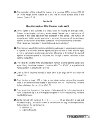 Maths 2016 paper with solution | PDF
