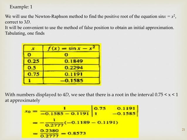 ROOT OF NON-LINEAR EQUATIONS | PPTX