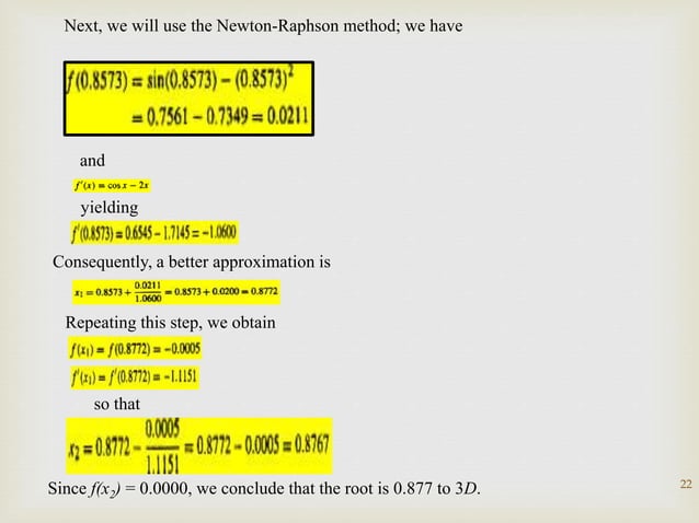 ROOT OF NON-LINEAR EQUATIONS | PPTX