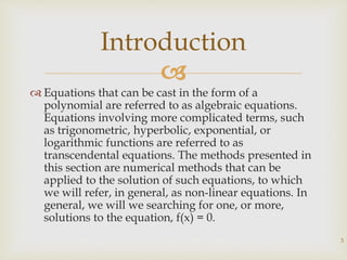 ROOT OF NON-LINEAR EQUATIONS | PPTX