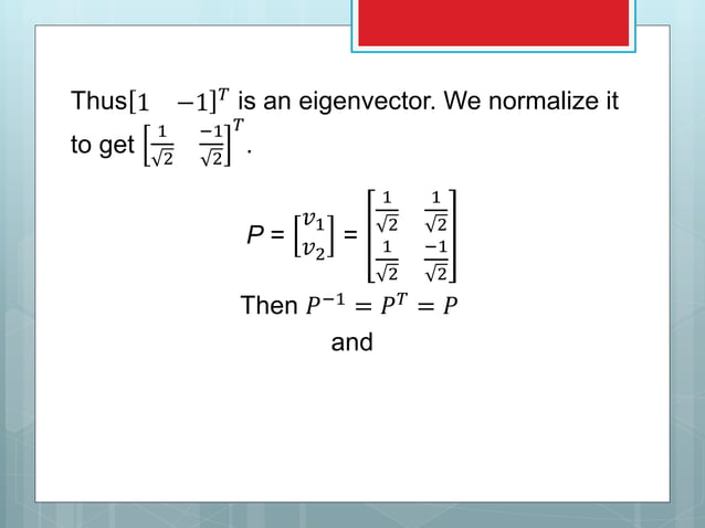 Diagonalization of Matrices | PPTX | Physics | Science