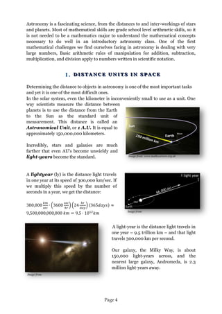 Math Used In Astronomy