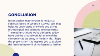 Maths and Mathematicians PROJECT PPT.pptx