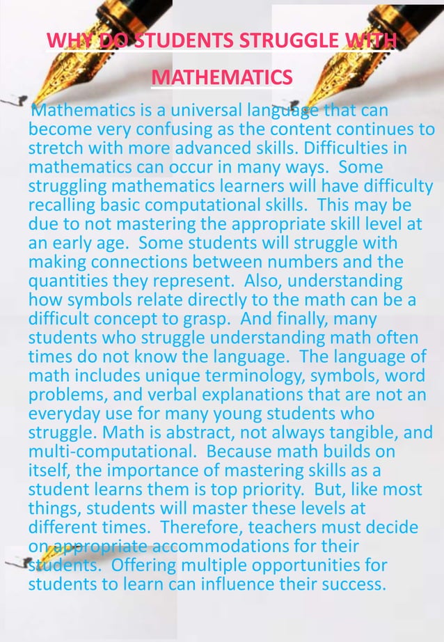 MathEMATICS ARTICLE | PPTX | Educational Assessment | Education