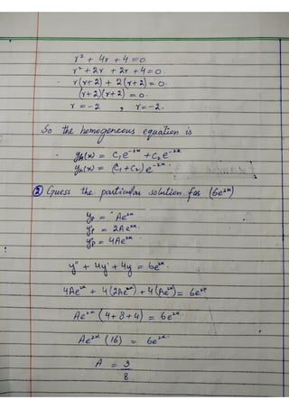 undetermined coefficients method or technique | PDF