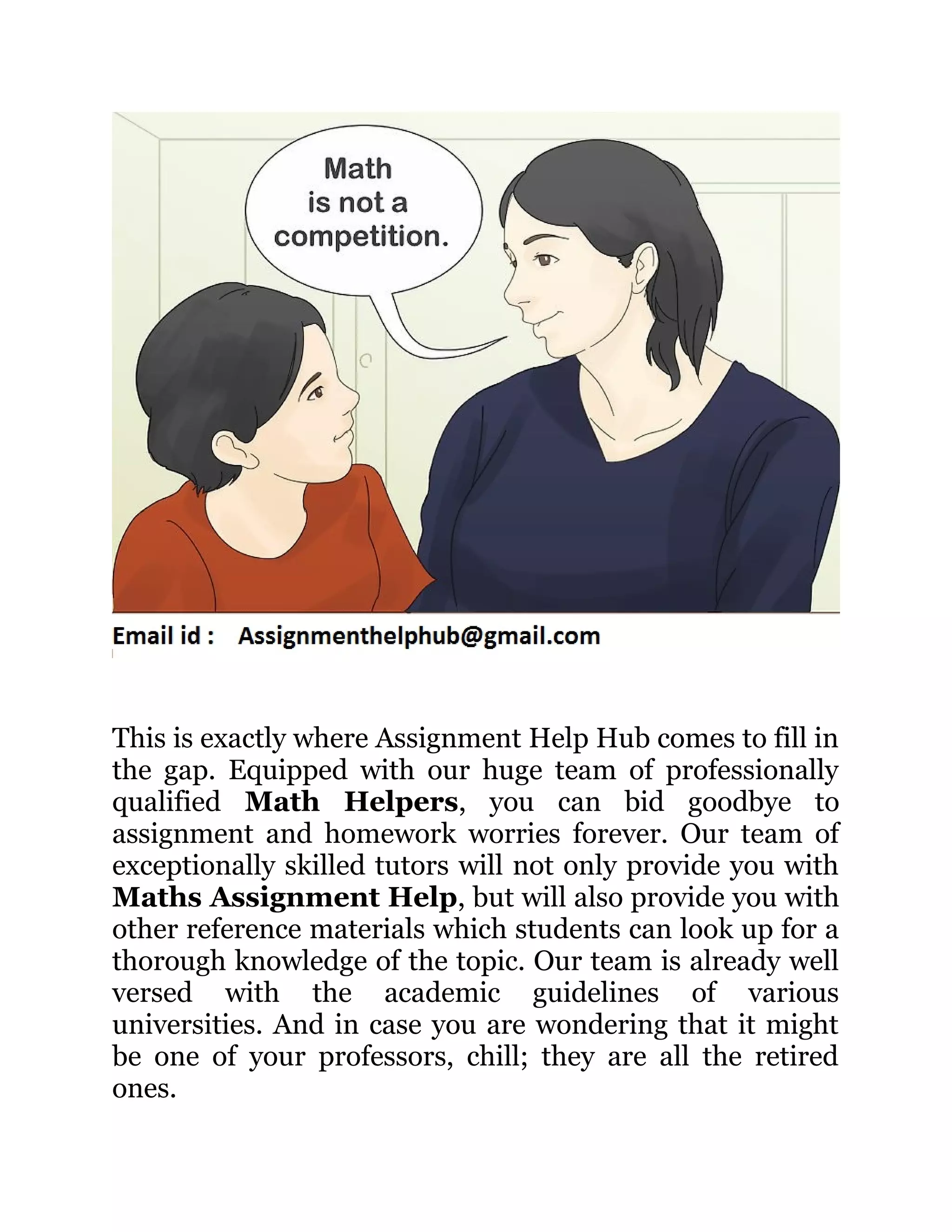 Maths Assignment Help | PDF | Homework and Study | Education