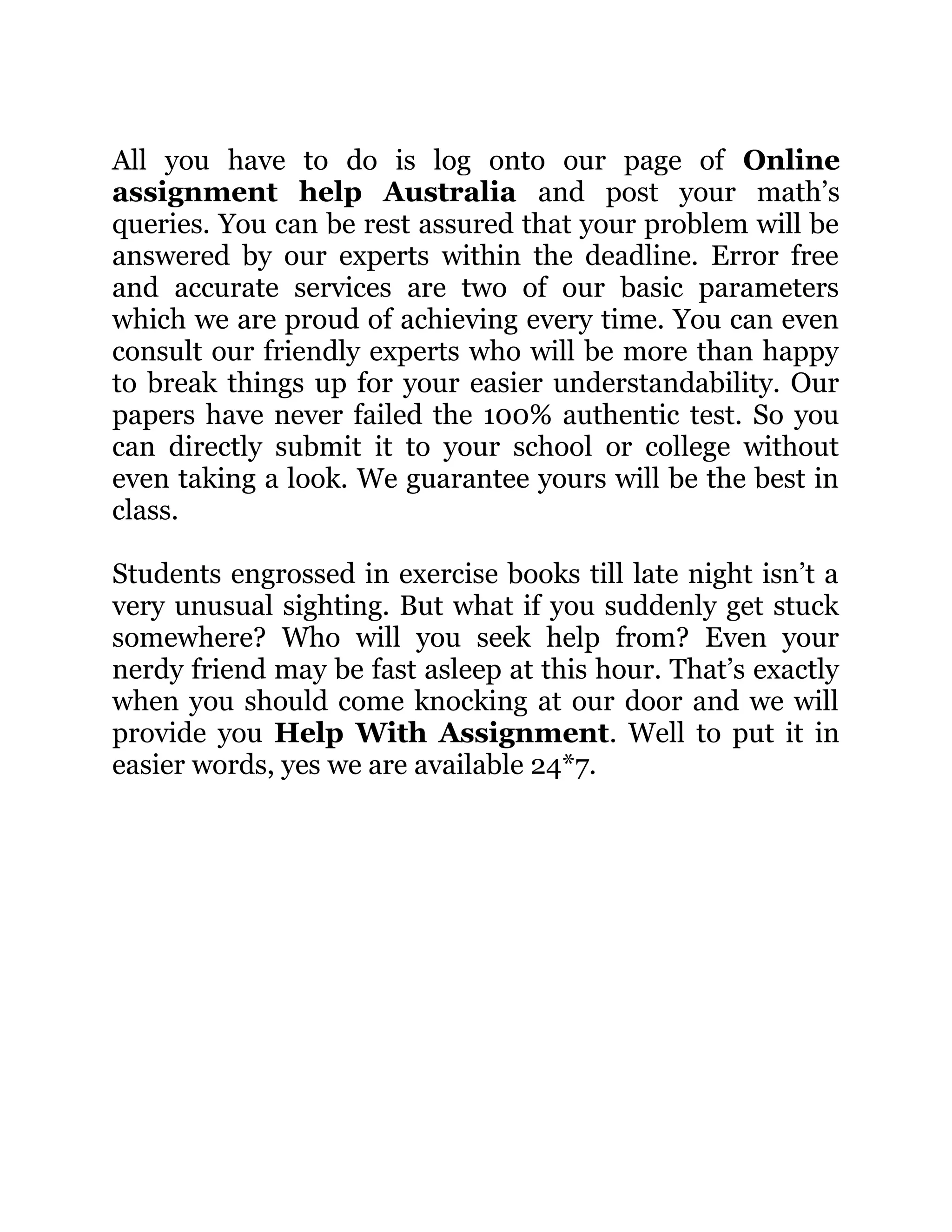 Maths Assignment Help | PDF | Homework and Study | Education